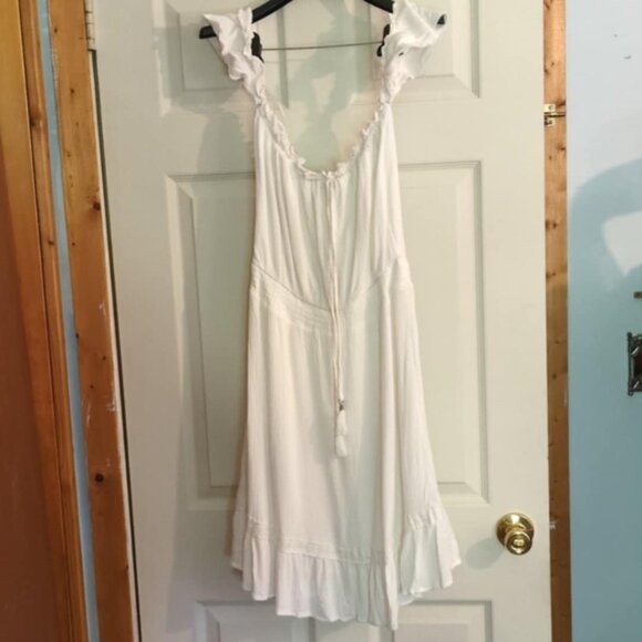 Lulus | Dresses | Lulus White Gauze Dress Sz Med Cottagecore Farmcore ...
